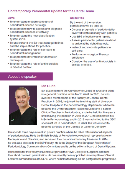 Contemporary Periodontal Update for the Dental Team - Cornwall Dentists
